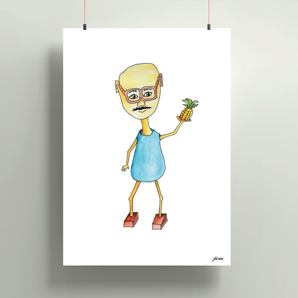 ANANAS MAN - Art Print A3 // FUNST Studio, Verena Senn | selekkt.com