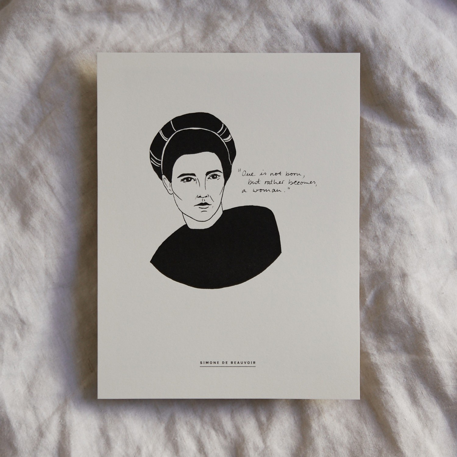 Simone de Beauvoir – Art Print – Inspiring women in history Edition ...