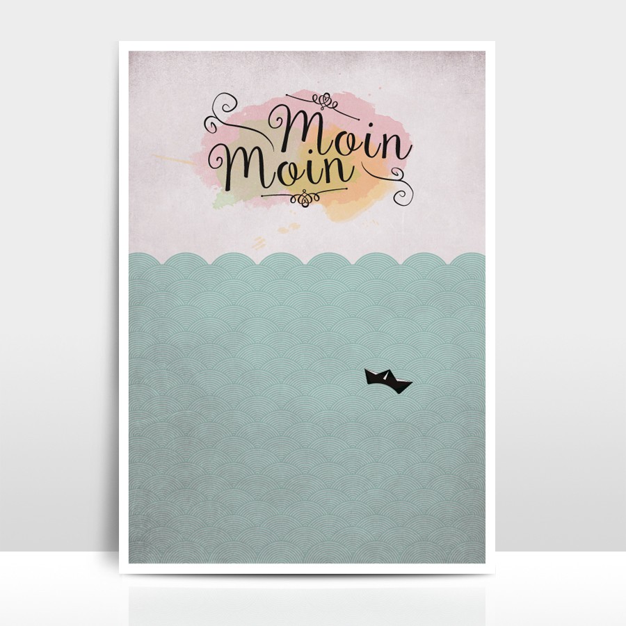 Amy & Kurt Berlin A4 Artprint "Moin Moin" | selekkt.com