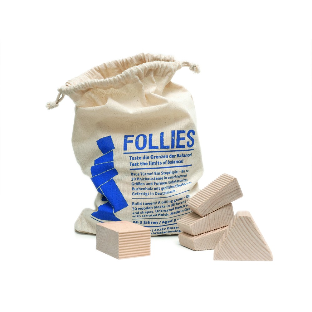 FOLLIES (im Sack) Holzsteine zum Stapeln von lessing. | selekkt.com