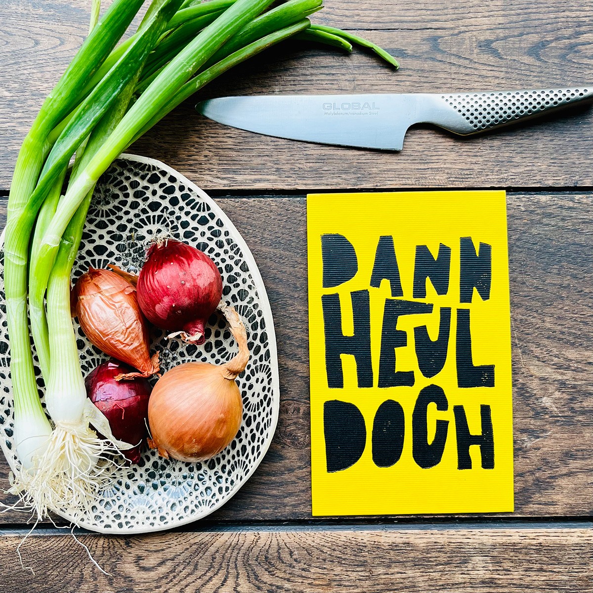 DANN HEUL DOCH Linoldruck von papelami | selekkt.com