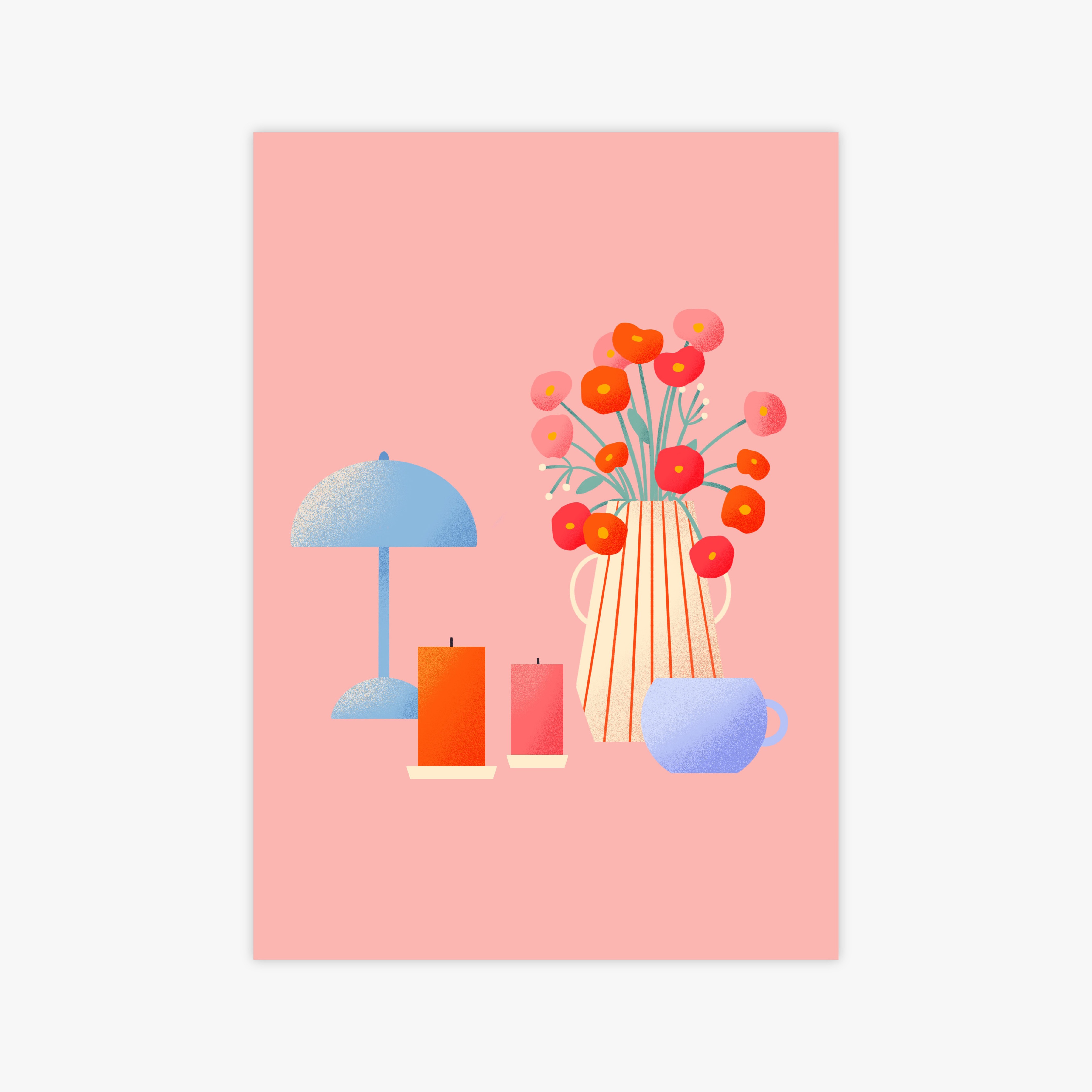 Pinkes Stillleben / Print A4, A5 / Svea Hansohn Illustration | selekkt.com