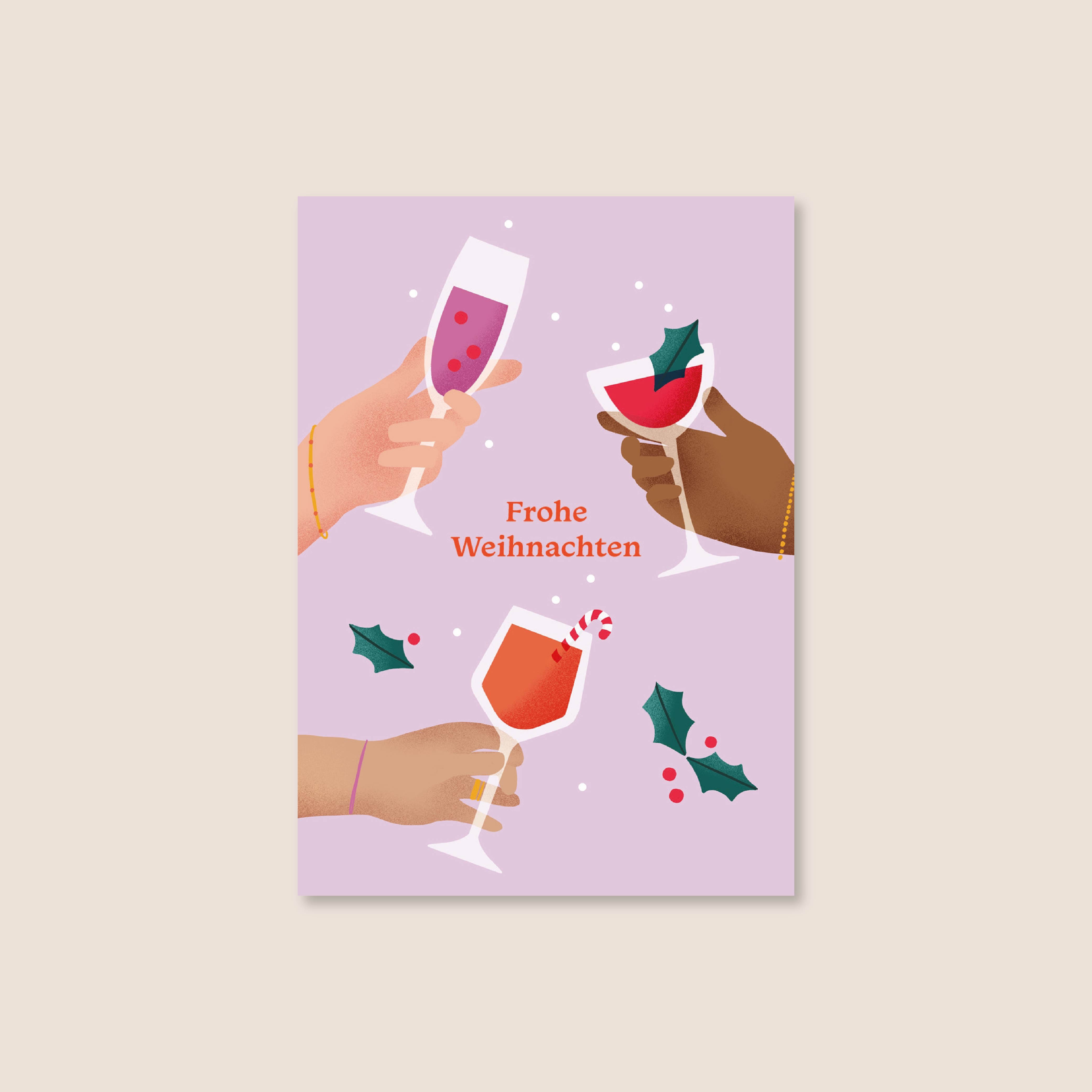 Christmas Drinks / Postkarte A6 / Svea Hansohn Illustration | selekkt.com