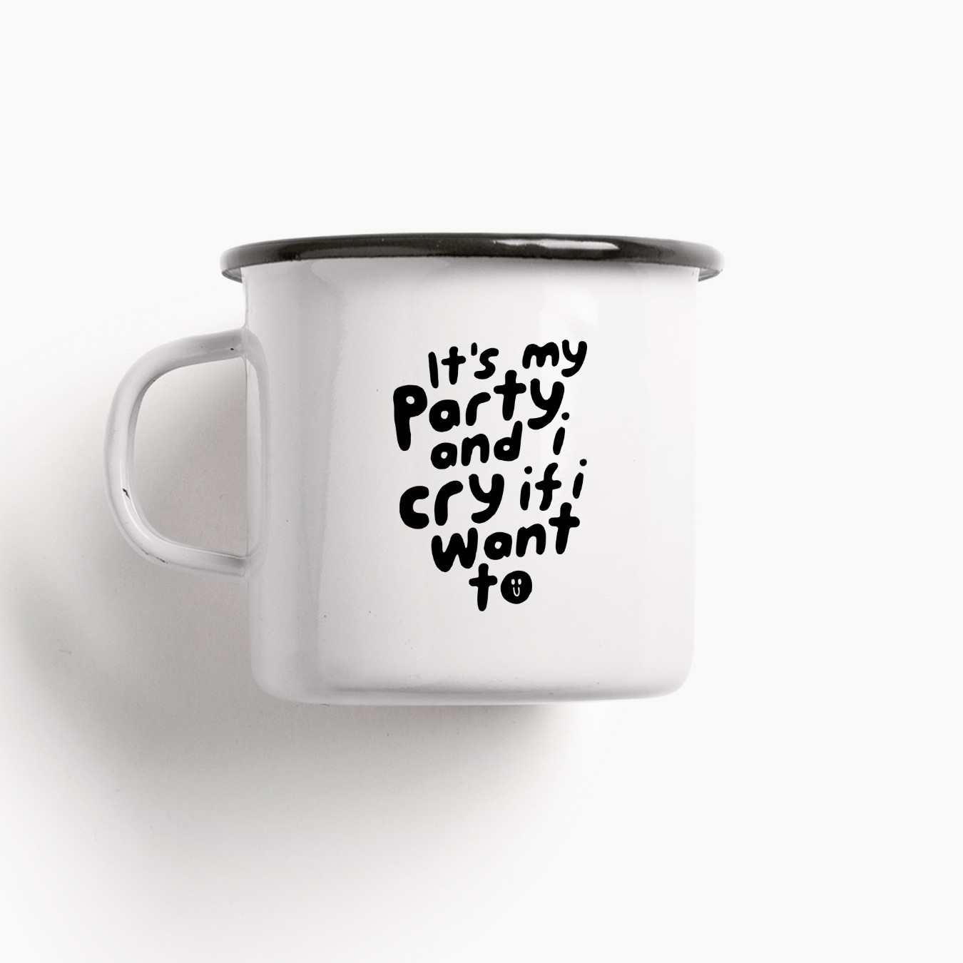 typealive / Emaillebecher Tasse / It's My Party | selekkt.com